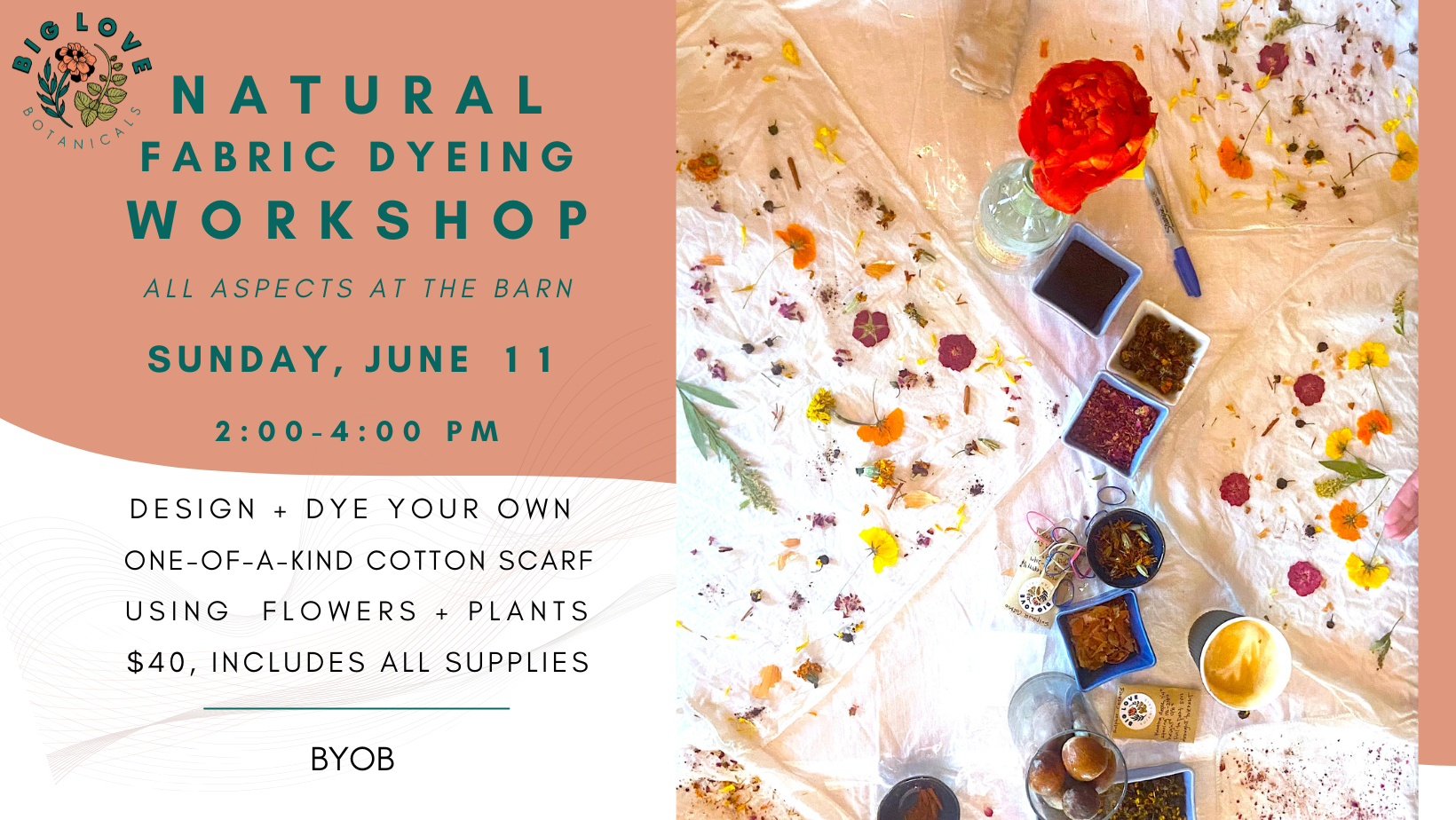 Natural Fabric Dyeing Workshop | All Aspects at the Barn